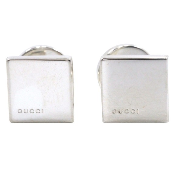 Gucci | Bags | Gucci Logo Square Cuffs Silver 925 Silver Silver | Poshmark